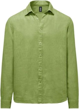 Bomboogie Homme, Chemises, Vert, Taille: M Chemise en Lin Frais