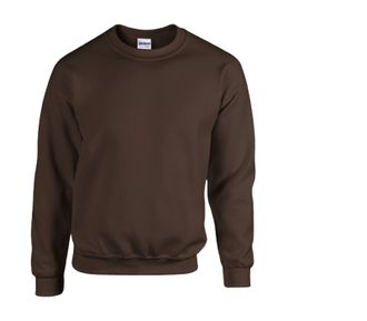 Gildan Herren Sweatshirt aus Fleece mit Rundhalsausschnitt, Stil G18000/1x Dark Chocolate & 1x HL Kauf Notizblock, XXL