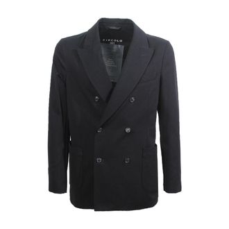 Circolo 1901 Schwarze Peak Lapel Baumwolljacke - - Jackets - Herren - Schwarzk - L