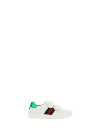 Gucci Signature Webbing Velcro Sneaker - White