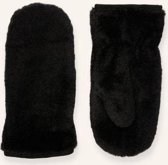 HUGO BOSS Hugo F&auml;ustlinge Beatris Aus Kunstfell schwarz
