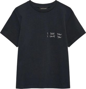 Anine Bing Femme, Tops, Noir, Taille: 38 FR Round Neck T-Shirt