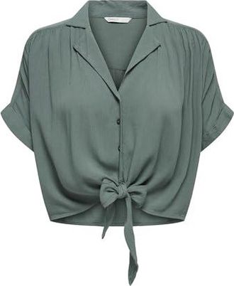 Only Only Onlpaula Life S/S Tie T-Shirt WVN Noos Homme Hauts en Tricot à Manches Longues, Bleu (Goblin Blue), M