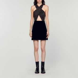 Sandro Robe courte bimatière