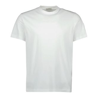 Moncler Wei&szlig;es Logo T-Shirt Fr&uuml;hling-Sommer 2025 - - Tops - Herren - Wei&szlig; - M