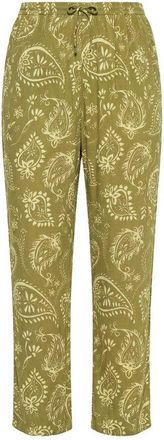 Ulla Popken Schlupfhose Hose Rose Paisleymuster weites Bein Elastikbund