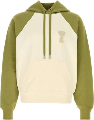 Ami Homme, Sweatshirts et sweats &agrave; capuche, Multicolore, Taille: XL Boxy Fit Sweat &agrave; capuche With Ami de Coeur Knitted Patch