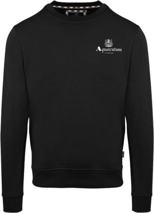 Aquascutum Sweatshirt f&uuml;r Herren, Rundhalsausschnitt, Lang&auml;rmlig (Schwarz)