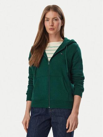 Tommy Jeans Sweatshirt Flag DW0DW19729 Dunkelgr&uuml;n Regular Fit
