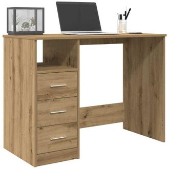 vidaXL vidaXL Bureau chêne artisanal 102x76x50 cm bois dingénierie
