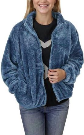 Generic Vestes pour femme 2026 en polaire corail de couleur unie avec fermeture &eacute;clair, isol&eacute;e, l&eacute;g&egrave;re, d&eacute;contract&eacute;e pour lautomne et lhiver. Caract&eacute;ristiques