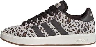 adidas Femme Grand Court Base 00s Shoes, Crystal Linen/Aurora Coffee/Core White, 42 2/3 EU