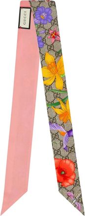 Gucci Halstuch mit GG Flora-Print - Mehrfarbig