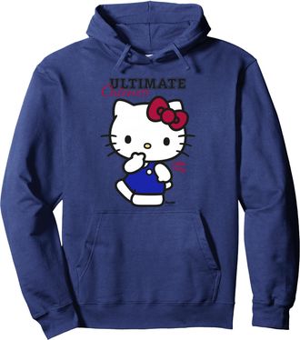 Hello Kitty College Sport S&uuml;&szlig;e Figur in klassischer Pose Pullover Hoodie