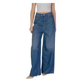 Replay Femme, Jeans, Bleu, Taille: W28 L30 Jean &Eacute;vas&eacute; et Bottes Jambes Larges