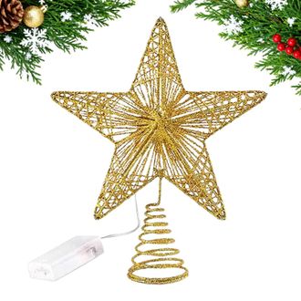 Generic Weihnachtsbaum Topper - Batteriebetriebene Verzierungen | LED Weihnachtsbaum Spitzen Weihnachtsschmuck | f&uuml;r Party Hochzeit B&uuml;ro Neujahr Urlaub Bar Ho
