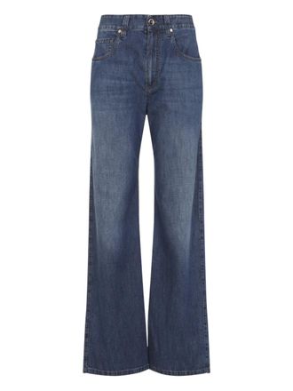 Brunello Cucinelli five-pocket wide-leg jeans - Blau