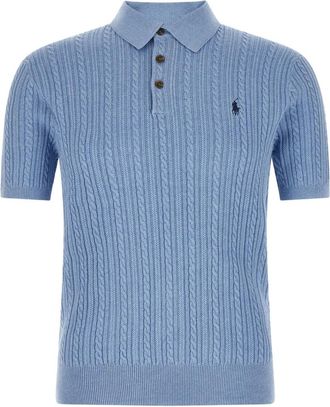 Polo Ralph Lauren Homme, Tops, Bleu, Taille: XL Polo en maille torsad&eacute;e