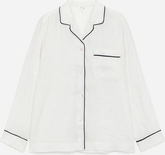 Arket Pyjamahemd Aus Leinen -Weiß