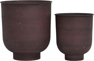 House Doctor Beet, Vig, Brannt Henna, Set mit 2 Gr&ouml;&szlig;en, S.: Dm: 30 cm, h.: 35 cm M.: Dm: 40 cm h.: 45 cm