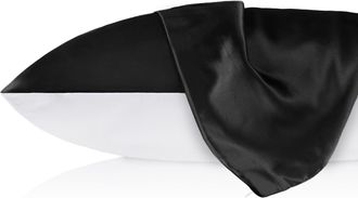 LilySilk 19 Momme Seidenkissenbezug 40x40 cm Maulbeerseide Uniseite aus Baumwolle mit Reißverschluss Haar- und Hautpflege Seidenbezug für Kopfkissen 1 Stück(Sc