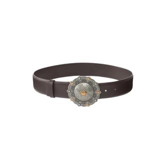 Pinko Lederg&uuml;rtel mit Schmuckmedaillon- 4cm - - Accessories - Damen - Braun - ONE SIZE