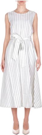 Barbour Femme, Robes, Gris, Taille: 42 FR Inez Striped Midi Dress