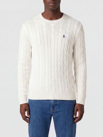 Polo Ralph Lauren Pull &agrave; col rond en coton avec logo poney brod&eacute;