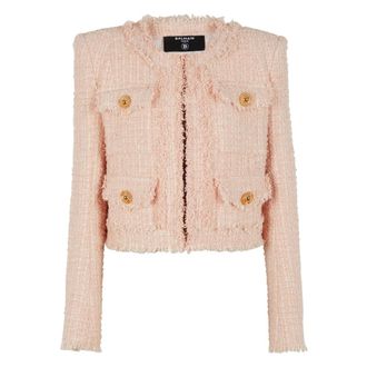 Balmain Tweedjacke - - Jackets - Damen - Rosa - M