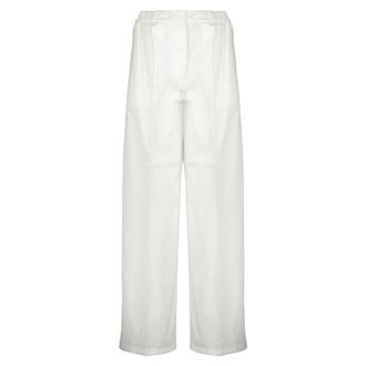 Patou Gerade Hose mit elastischem Bund - - Trousers - Damen - Wei&szlig; - XS