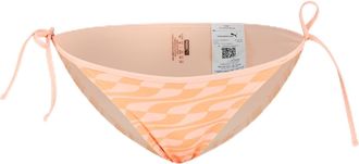Puma Womens Swimwear Formstrip Side Tie Brief Schwimm-Slips, Peach Combo, Medium