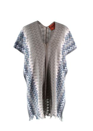Missoni Blue and White Zig Zag Beach Kaftan