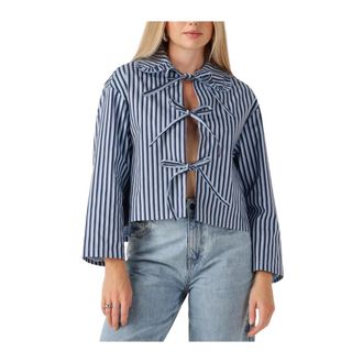 Harper & Yve James-Ls Bluse - - Blouses & Shirts - Damen - Blau - M