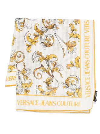 Versace Jeans Couture Barocco Outline Schal - Wei&szlig;