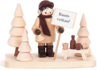 Dregeno Seiffen eG Seiffen Thiel-Figur Baumverkauf, auf Sockel - 6 cm