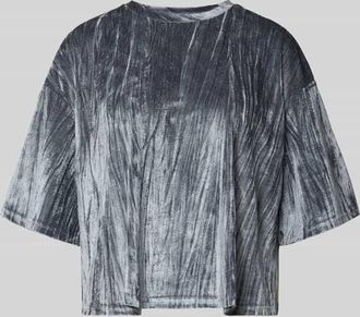 Christian Berg Oversized Crop Top mit Samt-Optik