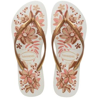 Havaianas Damen HAV. Slim Organic Flip-Flop, Wei&szlig; goldfarben, 39/40