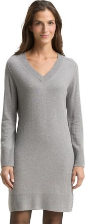 Tom Tailor Damen 1049139 Strickkleid mit Kaschmir-Anteil, 21373-Medium Silver Grey Melange, 38