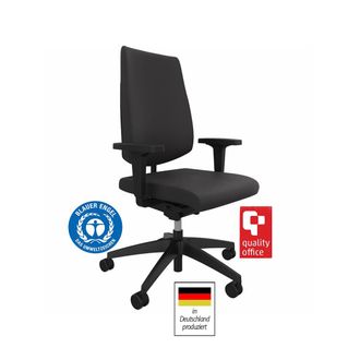 Sedus Black Dot bd-103, Bürostuhl, Vollpolster, hohe Rückenlehne, Fix & Fertig Edition, Schnelllieferprogramm (Basis, Schwarz)