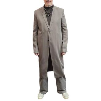Rick Owens Homme, Manteaux, Gris, Taille: L Redingote Jacket