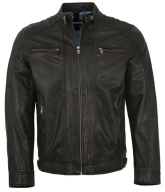Maddox Lederjacke Mason MADDOX - Herren Lederjacke Lammnappa schwarz