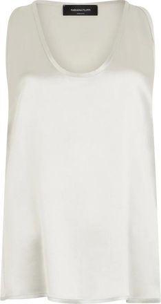 Fabiana Filippi Femme, Tops, Blanc, Taille: 38 FR &Eacute;l&eacute;gant chemisier blanc &agrave; large encolure
