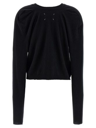 Maison Margiela Womens Black Wool Cardigan Clothing