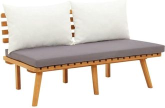 vidaXL Vidaxl - Banc de jardin avec coussins 115 cm Bois solide dacacia