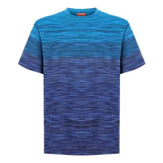 Missoni Blaues Baumwoll T-Shirt - - Tops - Herren - Blau - S