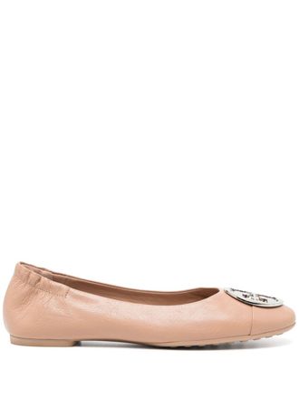 Tory Burch ballerines à bout carré - Marron