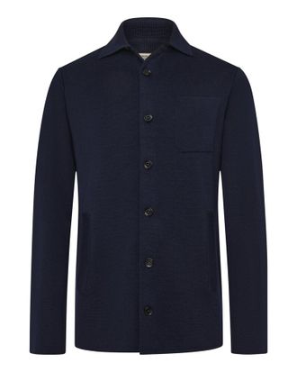 Maurizio Baldassari Leichtes Overshirt aus extrafeiner Schurwolle in
