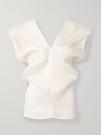 Khaite Ami Oberteil Aus Seidengazar - Wei&szlig;