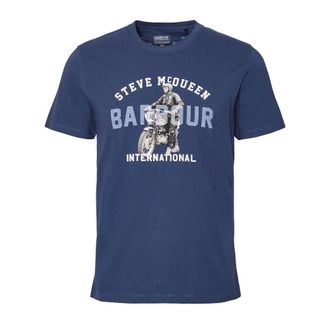 Barbour Homme, Tops, Bleu, Taille: M Speedway T-Shirt Lavé Cobalt