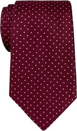 Retreez Cravate Tiss&eacute;e &Agrave; pois &agrave; &eacute;pingles pour homme - Rouge vin et Rose